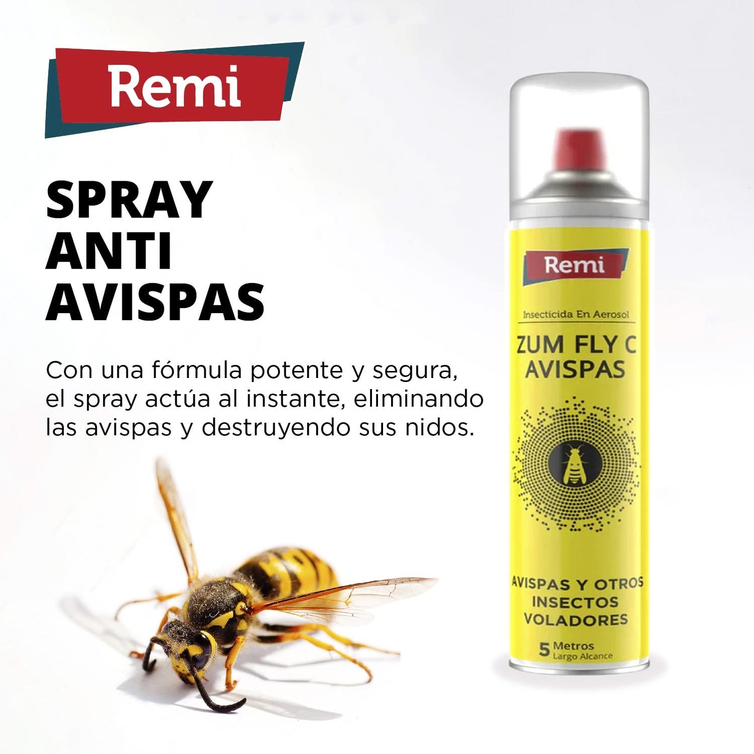Spray inseticida para vespas, vespas e vespas asiáticas 750 ml Remi ...